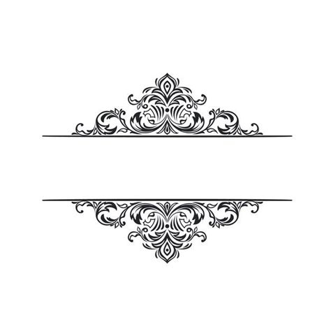 Ornate Frame Scroll Element Premium Vector