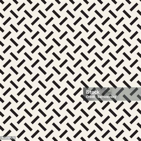 트렌디한 흑백 능 직물 직조 격자 추상적인 기하학적 배경 디자인입니다 벡터 완벽 한 패턴입니다 0명에 대한 스톡 벡터 아트 및 기타 이미지 Istock