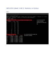 Statistics In Python Assignment Docx INFS Week HW Statistics In Python Step A