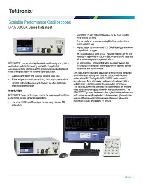 Tektronix Oscilloscopes Dps75004sx 13 Ghz 70 Ghz Analog Channel 1 16 Training Equipment Buy
