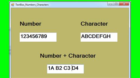 C How To Make A Textbox Accepts Only Numbers Or Only Characters In C With Source Code