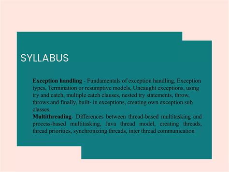 Java Programming Exception Handling Multithreading Pdf