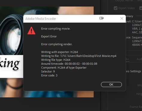 Solved Export Error Adobe Product Community 12607496