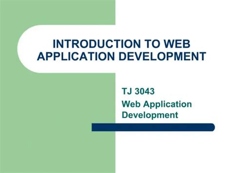 ppt introduction to web development powerpoint presentation free