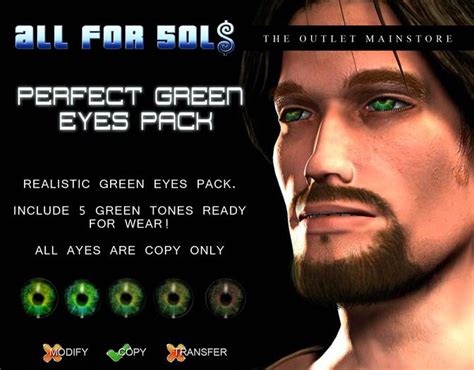 Second Life Marketplace Perfect Green Eyes