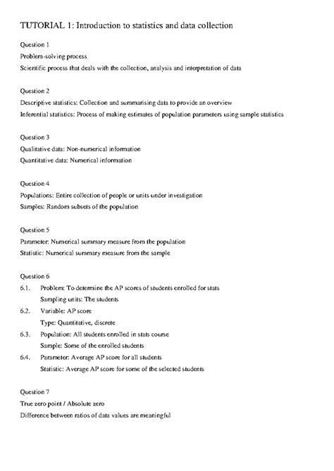 Practice Tutorial Pack Solutions 2023 Tutorial 1 Introduction To