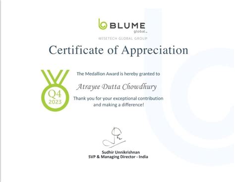 Awardsandrecognition Medallionaward Teamsuccess Gratitude Datascience Blumeglobal
