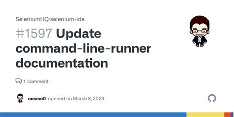 update command line runner documentation · issue 1597 · seleniumhq