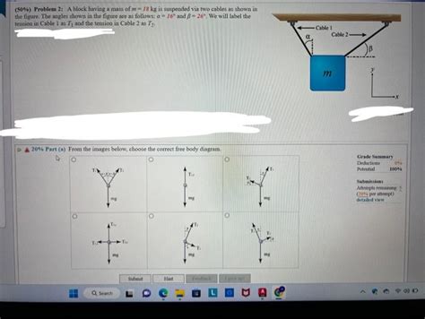 solved 50 problem 2 a block having a mass of m 18 kg is