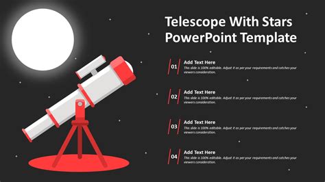 Telescope With Stars Powerpoint Template Ppt Templates