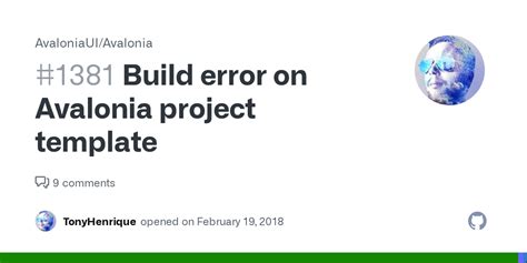 build error on avalonia project template · issue 1381 · avaloniaui avalonia · github