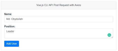 Vue Js CLI API Post Request With Axios Shouts Dev