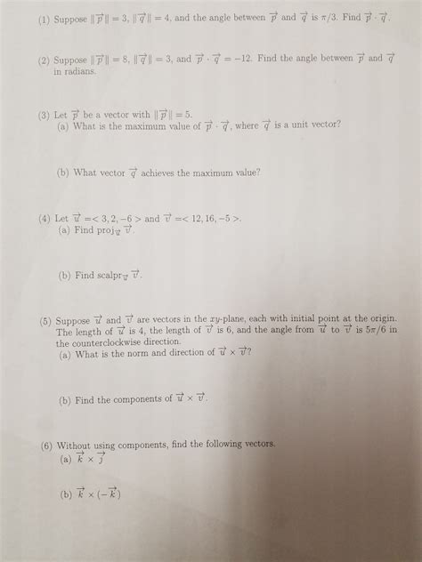 Solved Suppose P Vector Q Vector And P Chegg Com