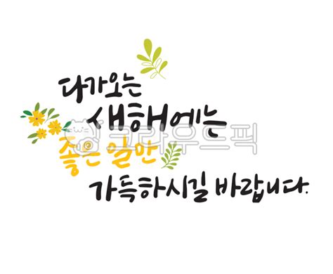 신년 새해 캘리그라피 캘리 새해캘리 사진이미지일러스트캘리그라피 메워니작가