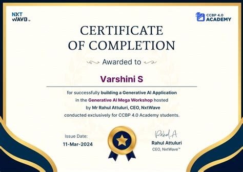 Varshini Saravanan On Linkedin Nxtwaveteam Nxtwaveccbp Generativeai