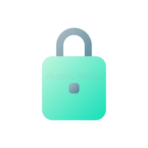 Padlock Pixel Perfect Flat Gradient Two Color Ui Icon Stock Vector