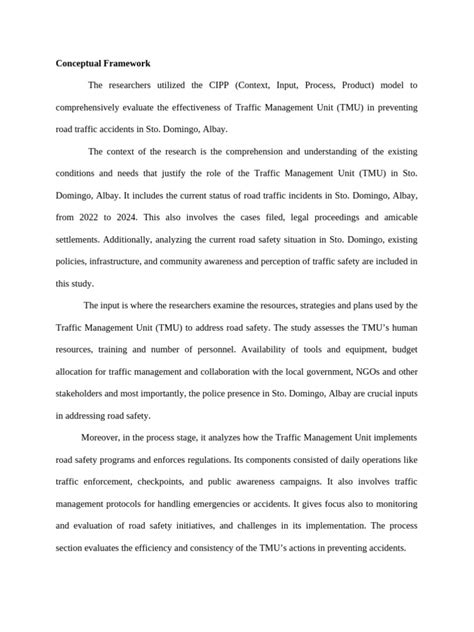 Conceptual Framework Paradigm Pdf Road Traffic Safety Policy