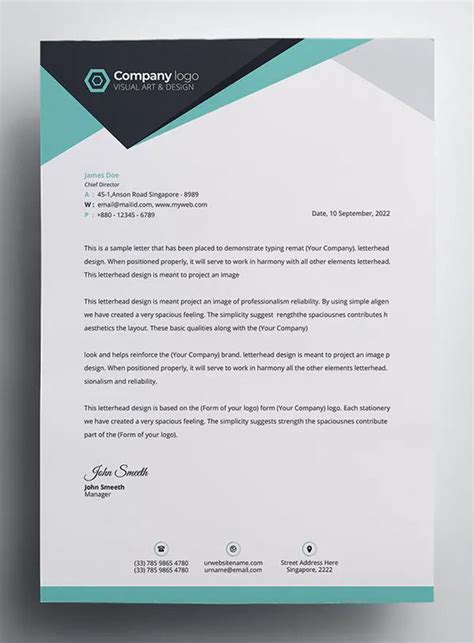 Letterhead Template Vector Eps Artofit
