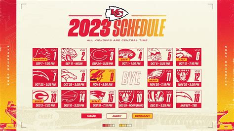 The 2023 Schedule Is Here Kansas City Chiefs