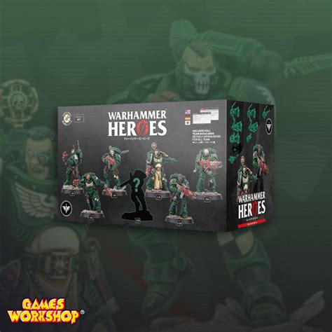 Warhammer 40k Space Marine Heroes Dark Angels Display Jolt Games