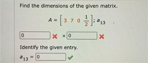 solved find the dimensions of the given matrix a 3 70 }
