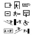 Exit Sign Set Isolated Royalty Free Vector Image