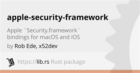 Apple Security Framework Rust Crypto Library Lib Rs