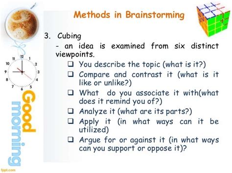 Selecting And Organizing Information Brainstorming
