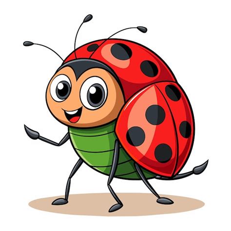 Premium Vector Cute Ladybug Cartoon Vector Illustration