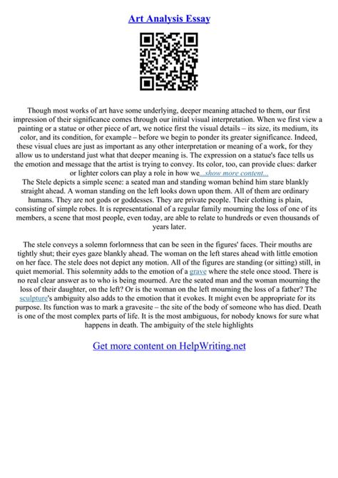 Visual Essay Example Pdf