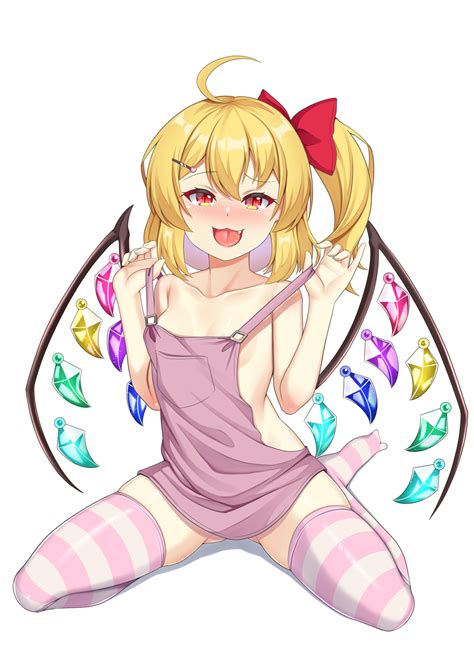 Akasaka Sato Flandre Scarlet Touhou Commentary Request Highres Girl Ahoge Alternate