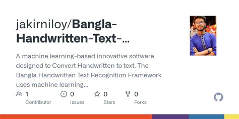 Github Jakirniloybangla Handwritten Text Recognition Framework A Machine Learning Based