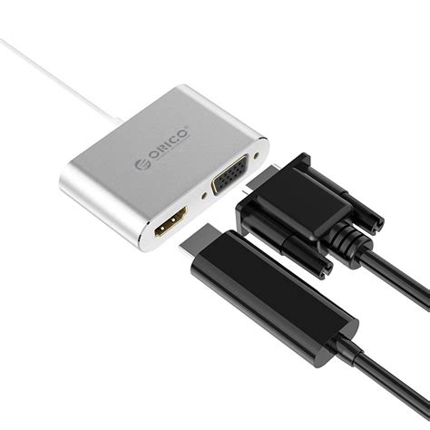 Orico Xd Cfhv Aluminium Type C To Hdmi Vga Convertor Berdaya