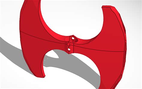 3d Design Battle Axe Blade Tinkercad
