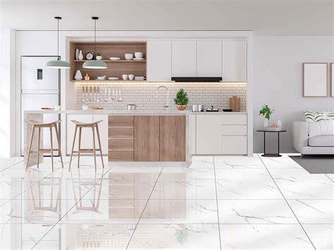 Domus White Shiny Ceramic Floor Tile 500 X 500mm