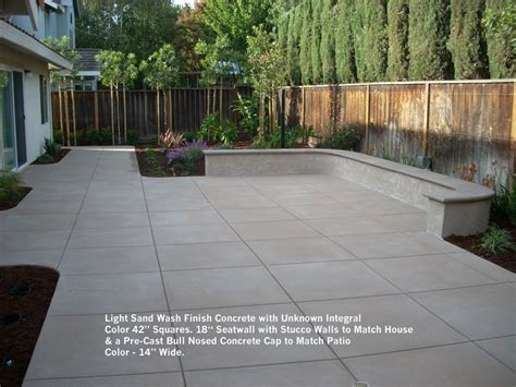 Light Sand Wash Finish Concrete With Unknown Integral Color 42” Squares