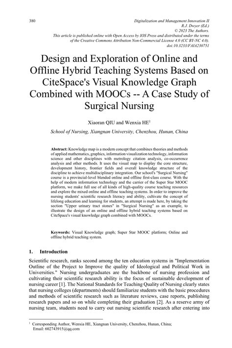 Pdf Design And Exploration Of Online And Offline Hybrid Teaching Systems Based On Citespaces