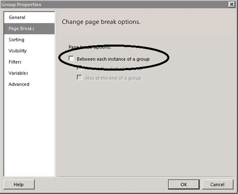 Reporting Services Page Break Between Columns Group In Rdcl Report