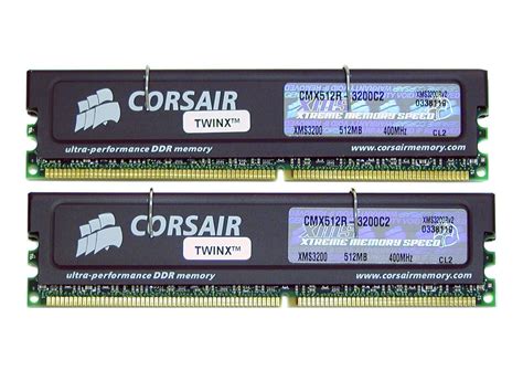 CORSAIR XMS GB X MB DDR PC Dual Channel Kit Desktop Memory Model TWINX R
