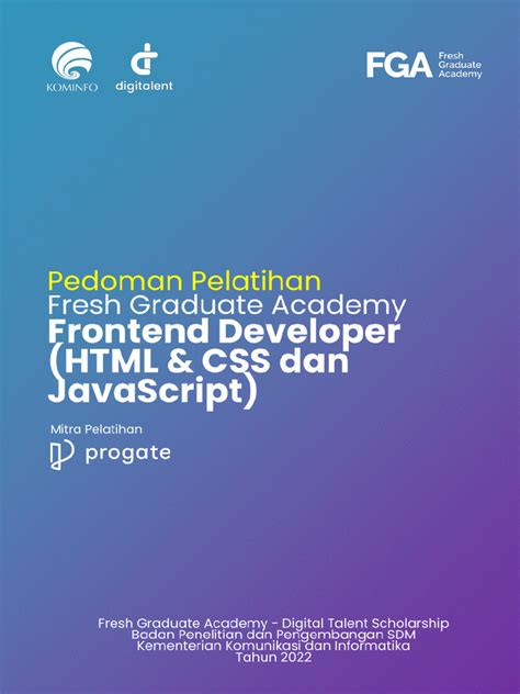 pedoman peserta fga 2022 progate intro to frontend developer pdf bisnis