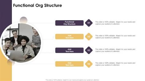 Functional Org Structure PowerPoint Presentation And Slides PPT Template SlideTeam