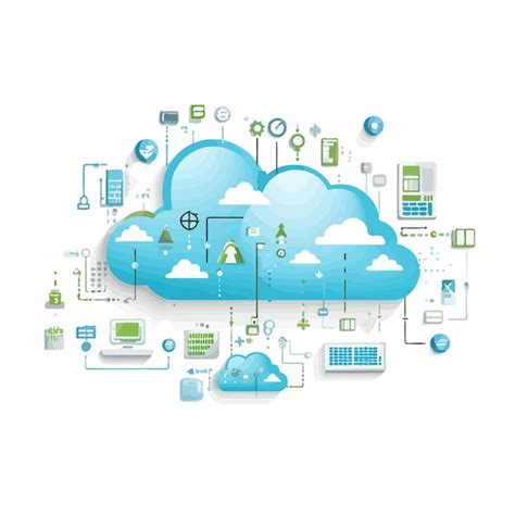 Cloud Computing Concept Vector Illustrated Premium Ai Generated Vector