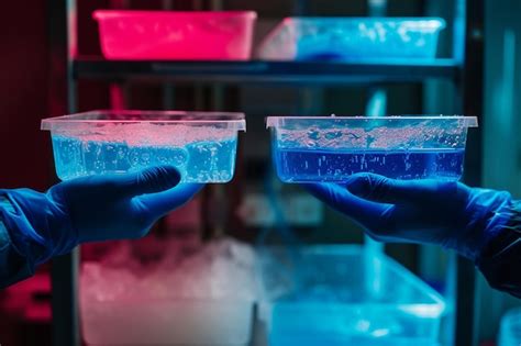 A Person Holding A Plastic Container With The Number 12 On It Premium