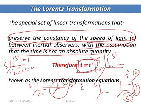L17 18 Lorentz Transformation Length Contraction And Time Dilation Pdf