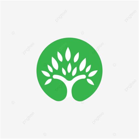 Tree Logo Template Green Background Decoration Vector Green Background Decoration PNG And