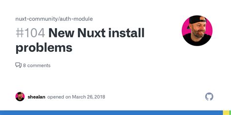new nuxt install problems · issue 104 · nuxt community auth module · github