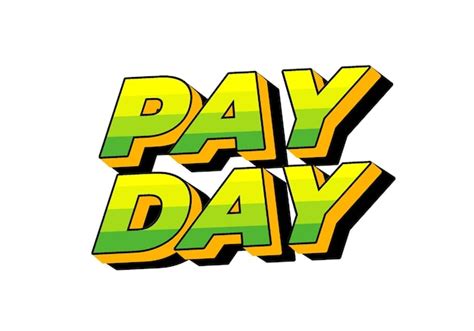 Premium Vector Payday Text Effect In 3d Style With Good Colors
