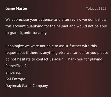 is there for april 28th playtest is told not eligible for helmet by