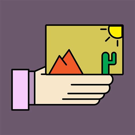 손 보유 사진 아이콘 멀티미디어 사진 앨범 벡터 Eps Ai Uidownload