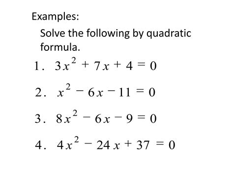 Quadratic Equations Ppt